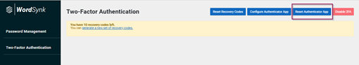 How do I reset my authenticator app? – WordSynk Network